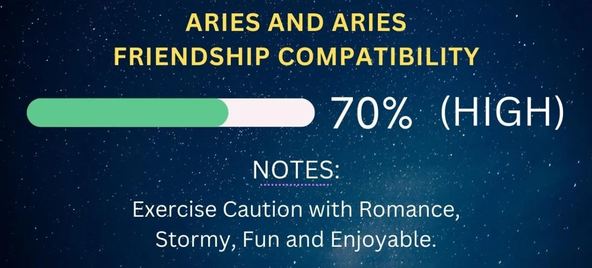 Aries Friendship Compatibility with All Zodiac Signs (Percentages and ...